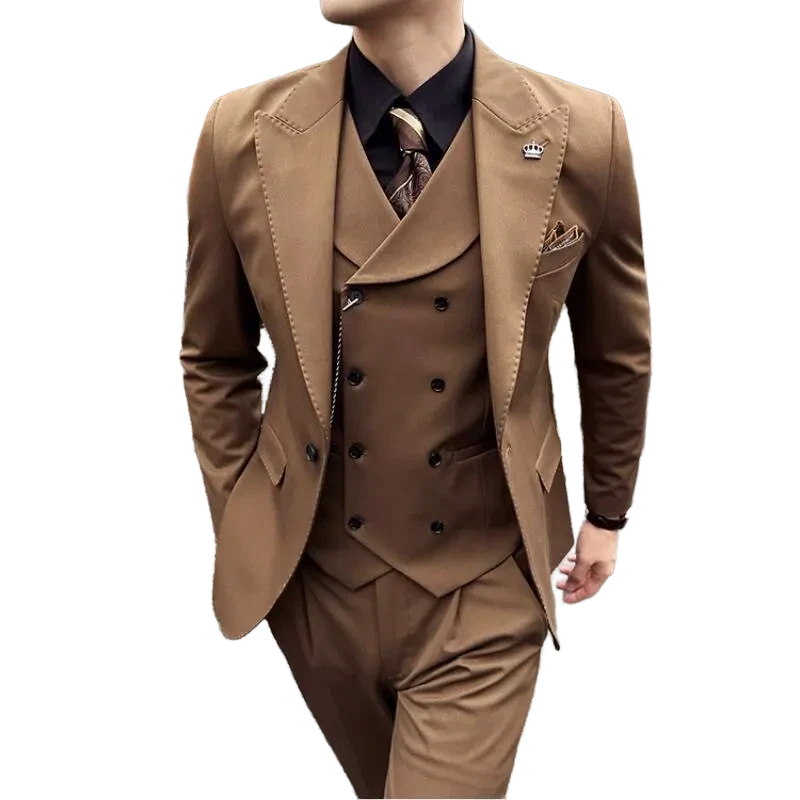 Terno Masculino Slim Style Maximus Paletó + Colete Transpassado + Calç ...